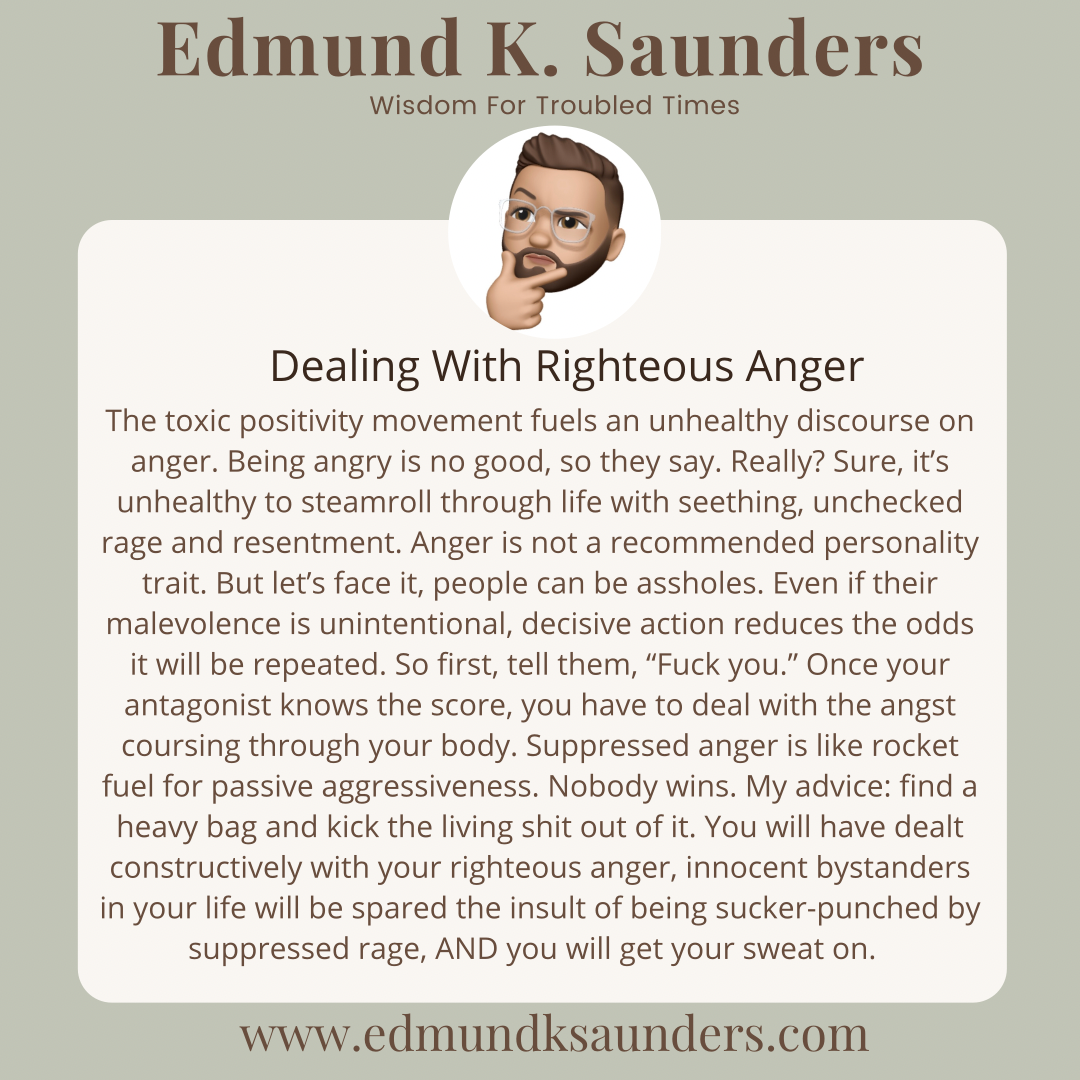 Dealing With Righteous Anger – edmund k. saunders